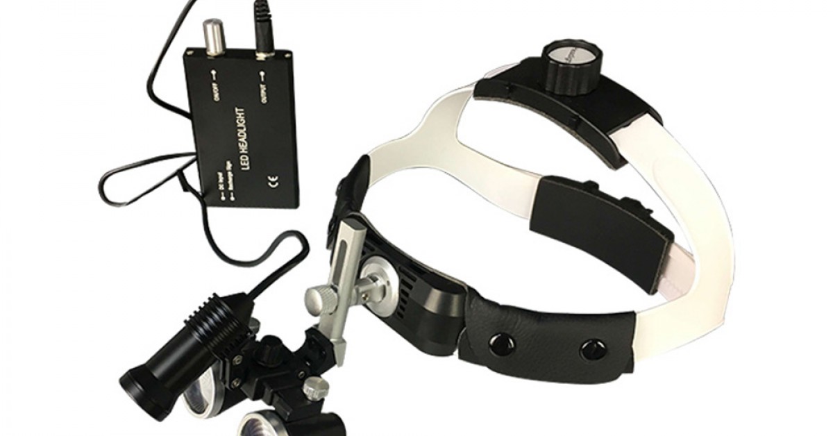 Headlight with Binocular Loupes