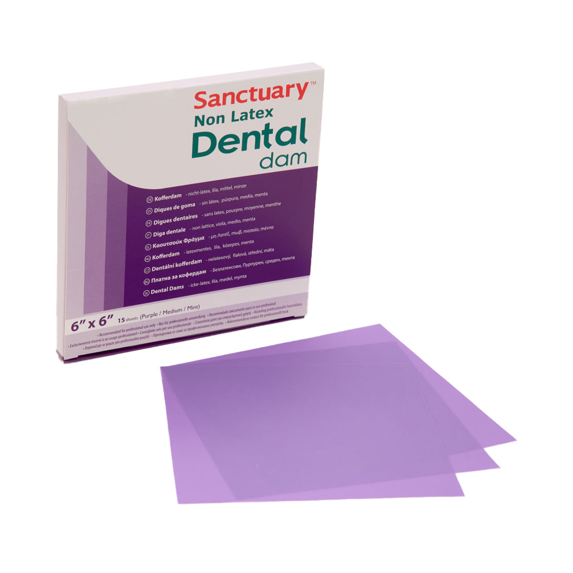 Powder-Free Non-Latex Purple Dental Dam