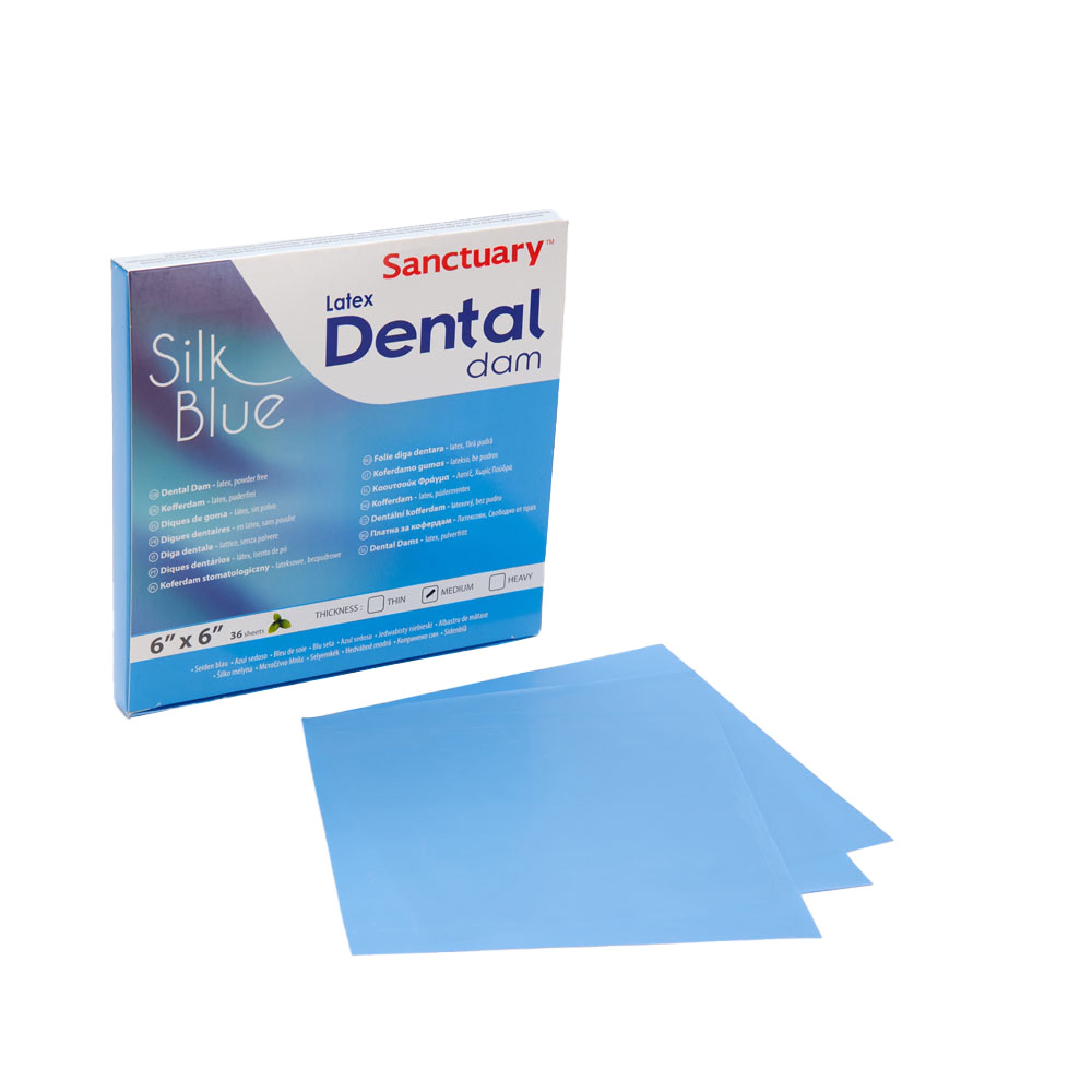 Powder-Free Latex Silk Blue Dental Dam